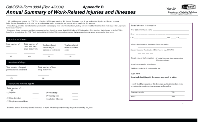 23 Oshas Forms 300a Free To Edit Download Print CocoDoc