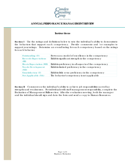 59 Employee Performance Review Template Excel Page 4 Free To Edit 