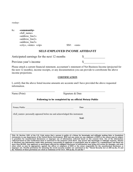 21 Income Verification Letter For Self Employed Page 2 Free To Edit 