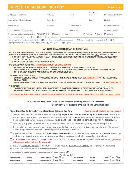 54 Personal Medical History Template Page 4 Free To Edit Download 