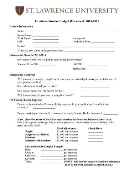 78 Student Budget Worksheet Dave Ramsey Page 2 Free To Edit Download 