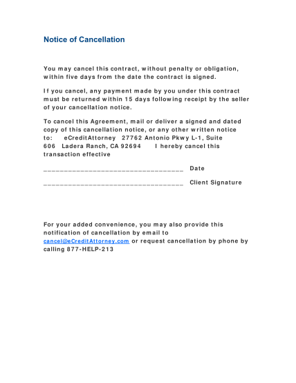 29 Contract Cancellation Letter Page 2 Free To Edit Download Print 