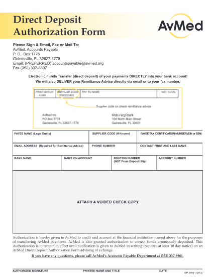 15 Direct Deposit Authorization Form Wells Fargo Free To Edit 