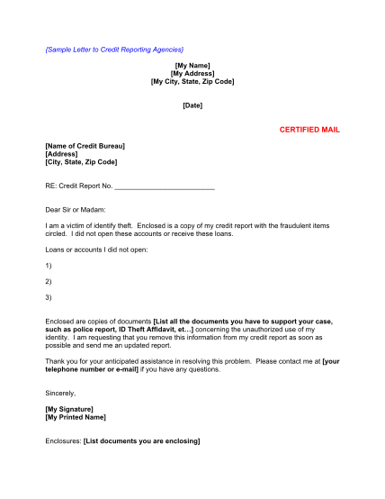 10 Identity Theft Affidavit Sample Letter Free To Edit Download Print CocoDoc