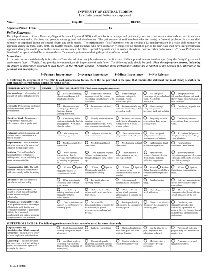 205 Employee Performance Evaluation Form Doc Page 7 Free To Edit 