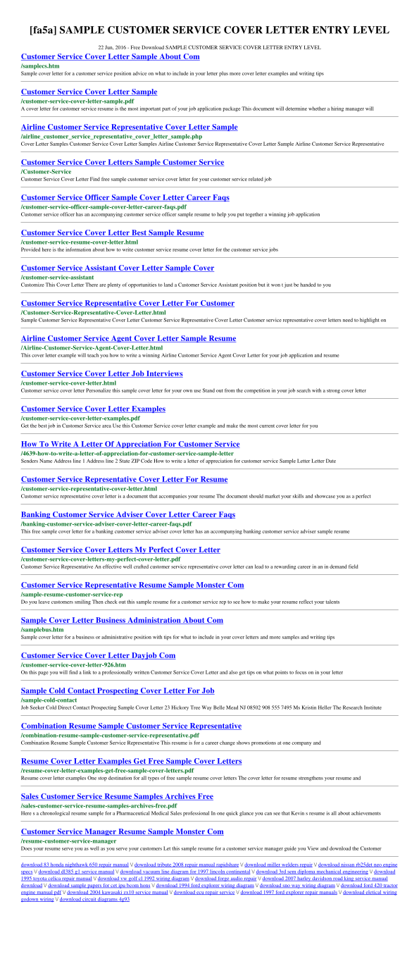 24 Cover Letter Template For Customer Service Representative Page 2 