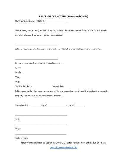 22 Notarized Bill Of Sale Free To Edit Download Print CocoDoc