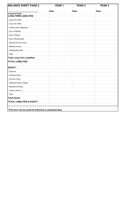 26 Opening Day Balance Sheet Template Page 2 Free To Edit Download 