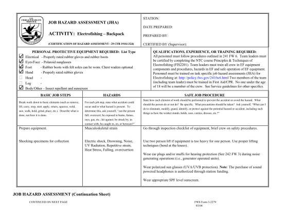 23 Job Hazard Analysis Sample Free To Edit Download Print CocoDoc