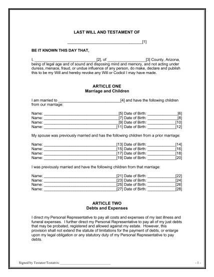 44 Free Will Template Free To Edit Download Print CocoDoc