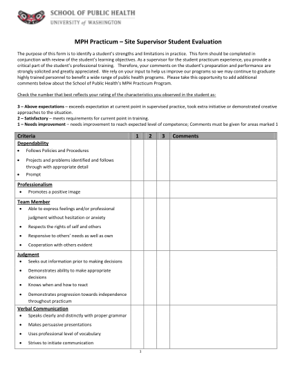 87 Student Performance Evaluation Form Sample Page 2 Free To Edit 