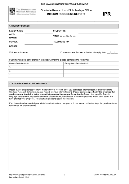 28 Interim Progress Report Template Free To Edit Download Print 