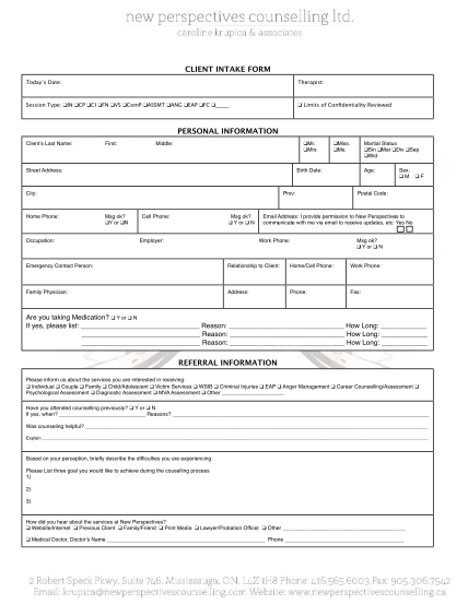 Tax Client Intake Form Fillable Form Printable Forms Free Online