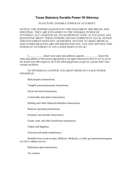 17 Free Arizona Durable Power Of Attorney Forms To Print Page 2 Free To Edit Download Print 