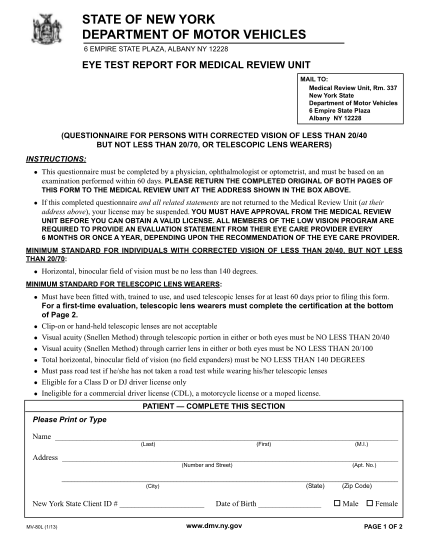 77 Dmv Driver Medical Evaluation Form Page 3 Free To Edit Download 